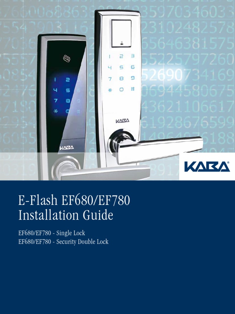 Kaba Ef680 780 Install Manual | PDF | Drill | Tools