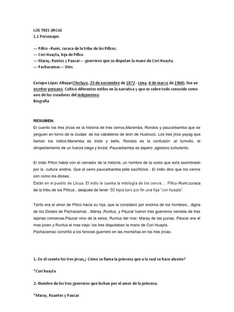 Los Tres Jircas | PDF
