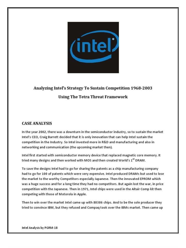 Intel Case | PDF | Intel | Advanced Micro Devices