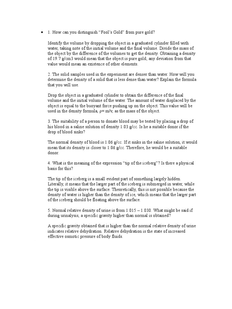 Exp 10 Relative Density Application | PDF | Density | Buoyancy