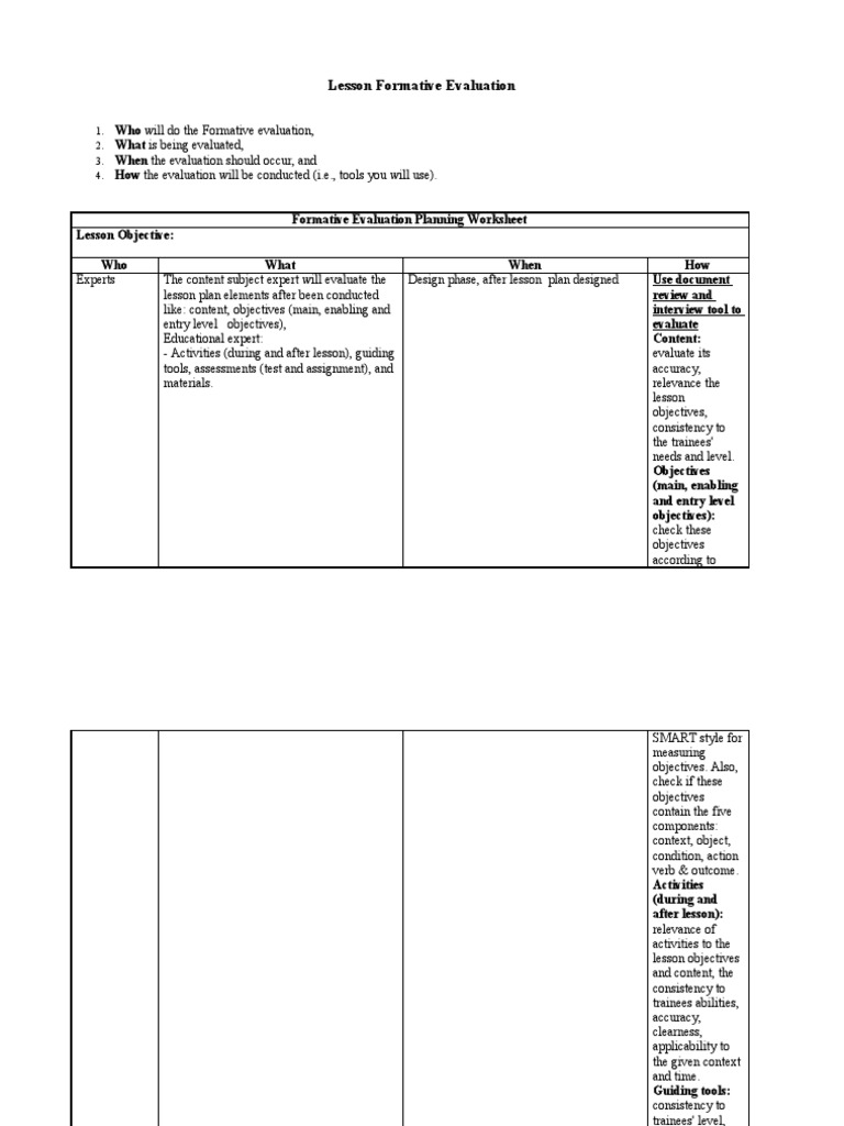 Evaluation Template | PDF | Lesson Plan | Evaluation