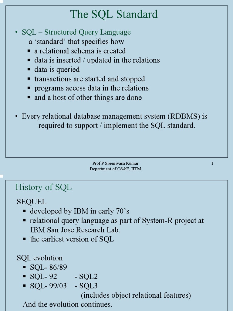 4 The SQL Standard | PDF