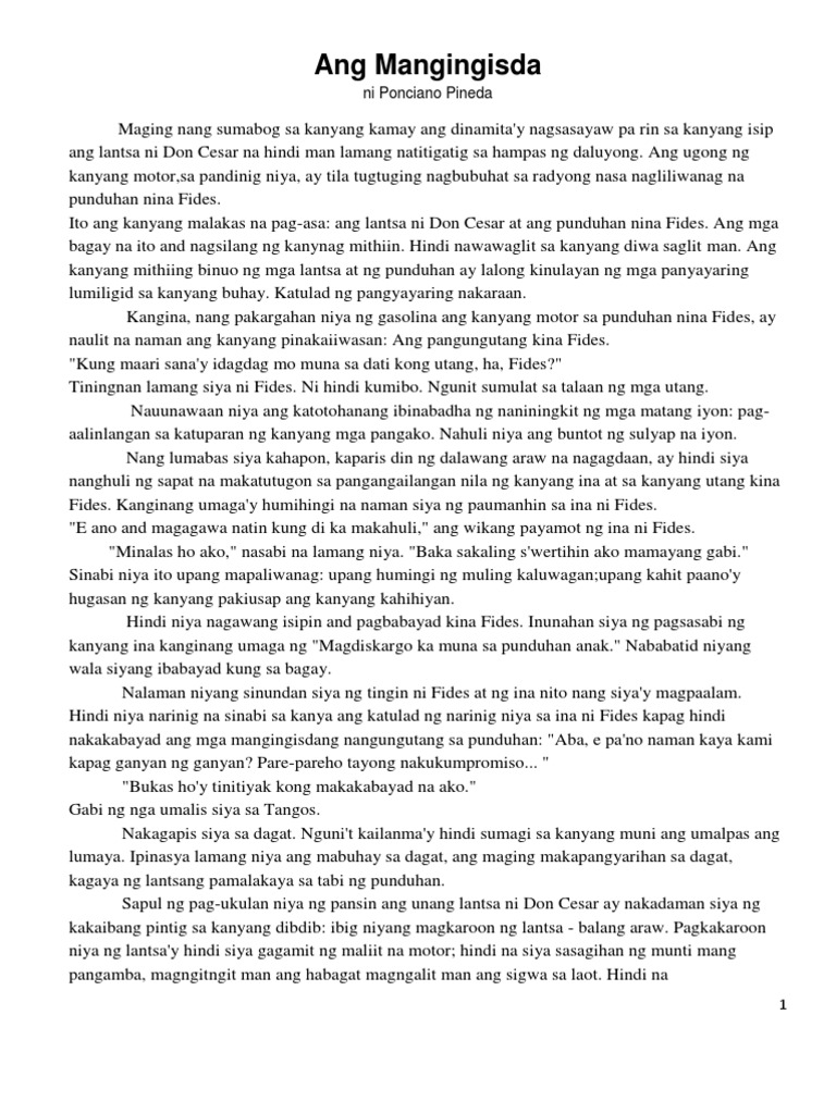 Ang Mangingisda | PDF