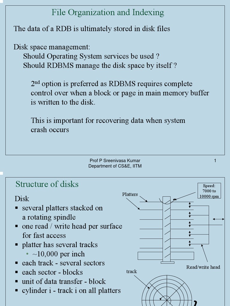 5 Data Storage and Indexing | PDF | Database Index | Disk Storage