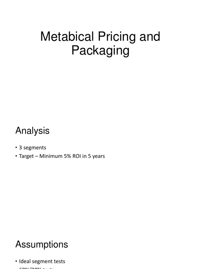 Metabical Pricing and Packaging | PDF | Wellness