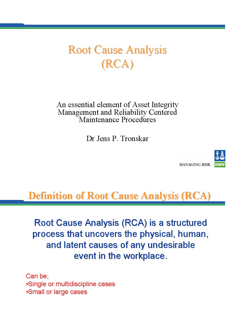 Root Cause Failure Analysis Rev 2 | PDF