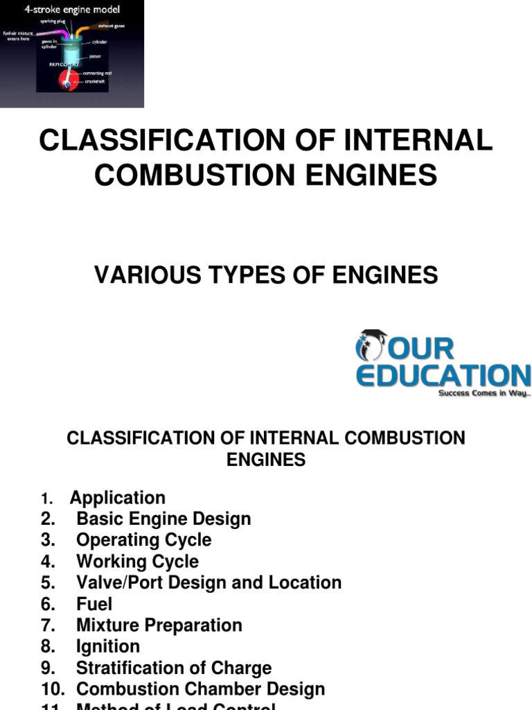 Classification of Internal Combustion Engines | PDF | Internal ...