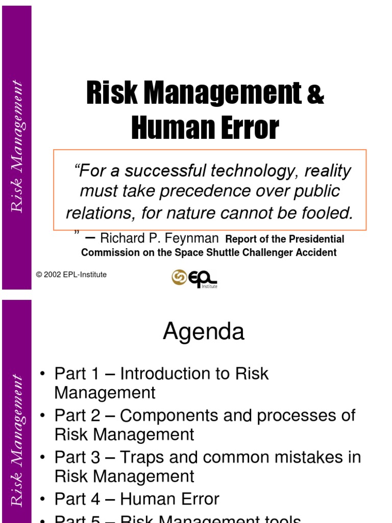 Risk Management and Human Error | PDF | Risk | Risk Management