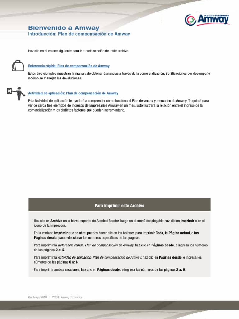Amway Compensation Plan-Spanish | PDF | Euro | Point and Click