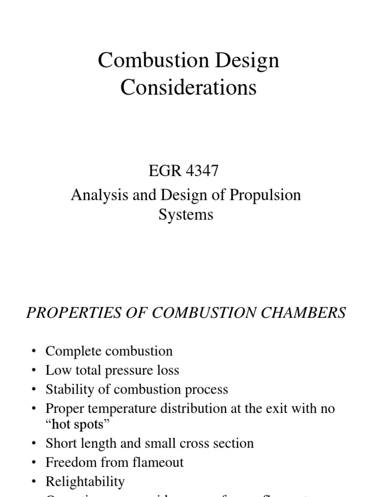 Combustor Design Principles and Analysis | PDF