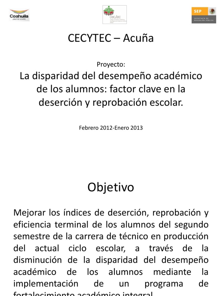CECYTEC - Acuña | PDF | Maestros | Prueba (evaluación)