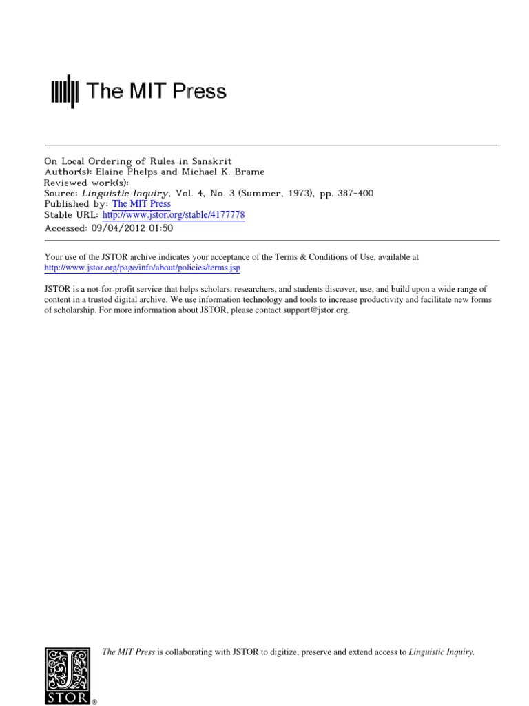 The MIT Press: The MIT Press Is Collaborating With JSTOR To Digitize ...