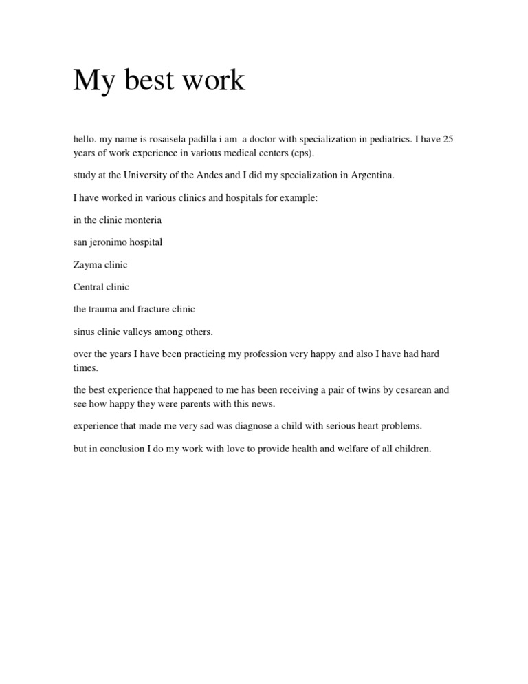 My Best Work | PDF | Self-Improvement | Wellness