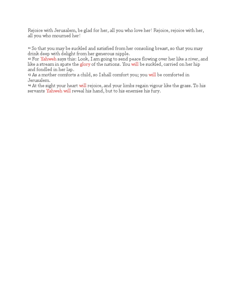Rejoice With Jerusalem | PDF | Poetry