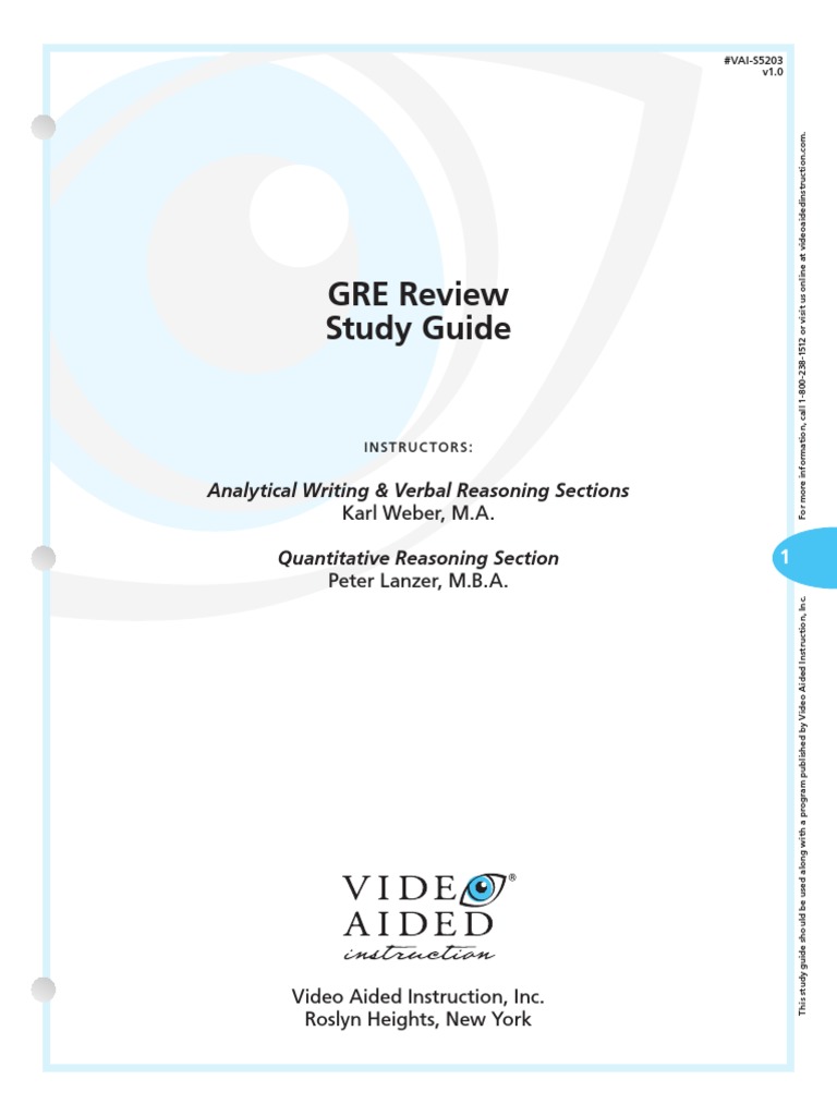 Vai S5203 | PDF | Verb | Graduate Record Examinations