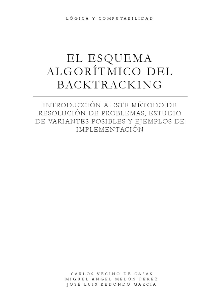 Backtracking Ejercicios Propuestos | PDF | Algoritmos | Ciencias de la Computación