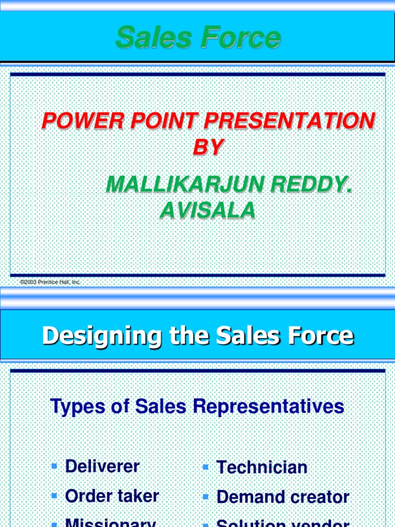 Sales Force: Power Point Presentation BY | PDF | Sales | Negotiation