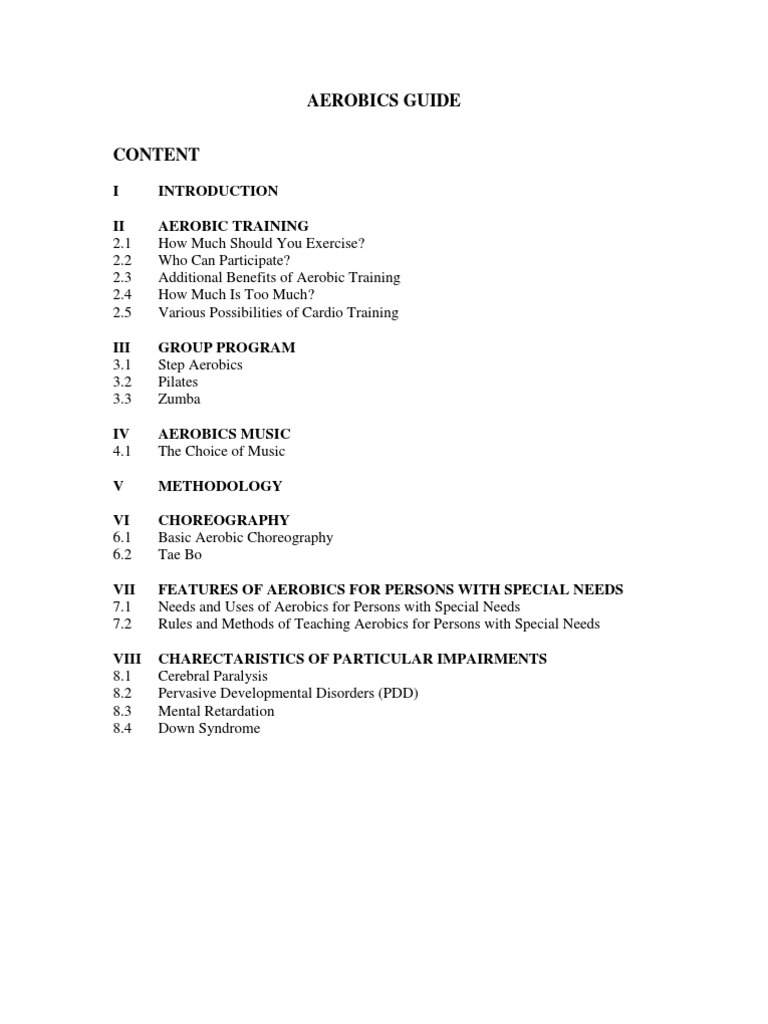 Aerobics Guide PDF | PDF | Aerobic Exercise | Physical Exercise