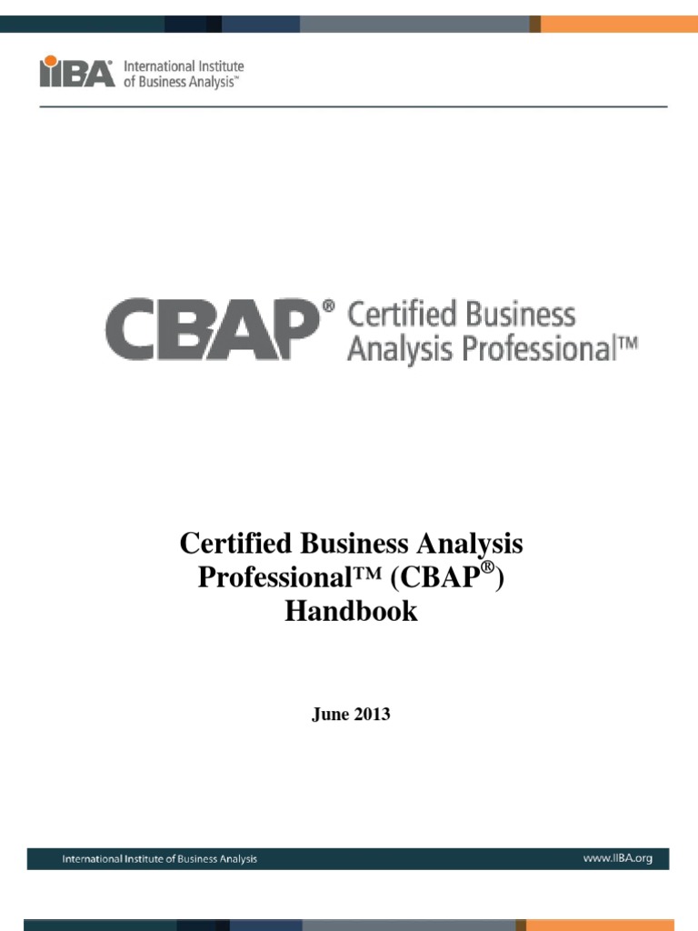 CBAP Handbook | Download Free PDF | Business Analysis | Professional ...