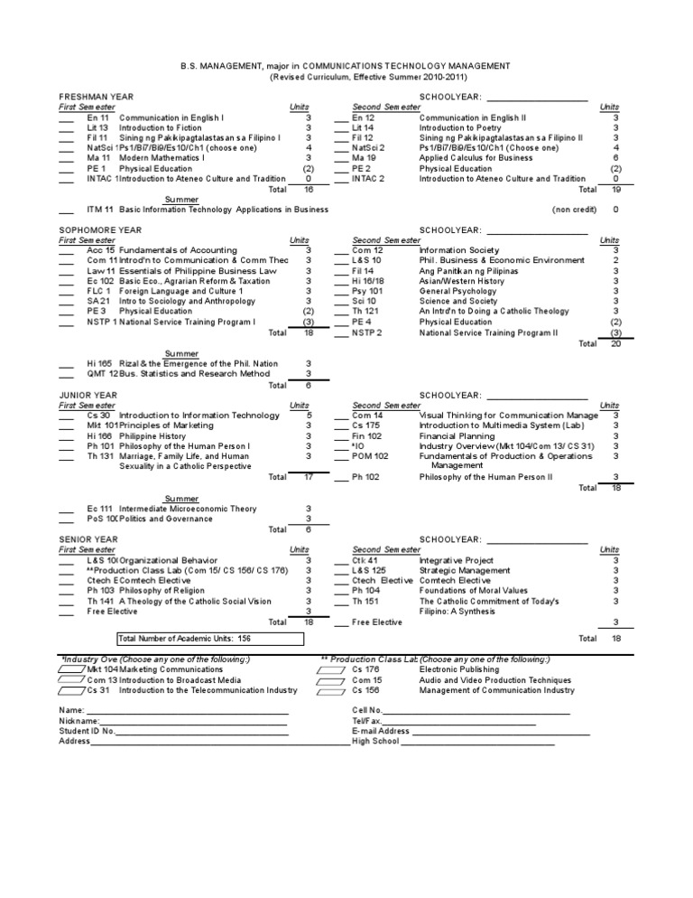 BS CTM Curriculum | PDF | Academia | Science