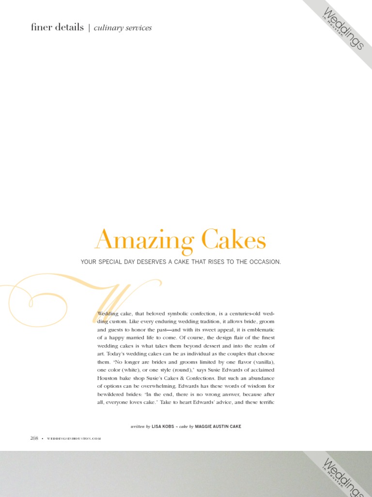 Wedding Cakes PDF | PDF | Cakes | Wedding