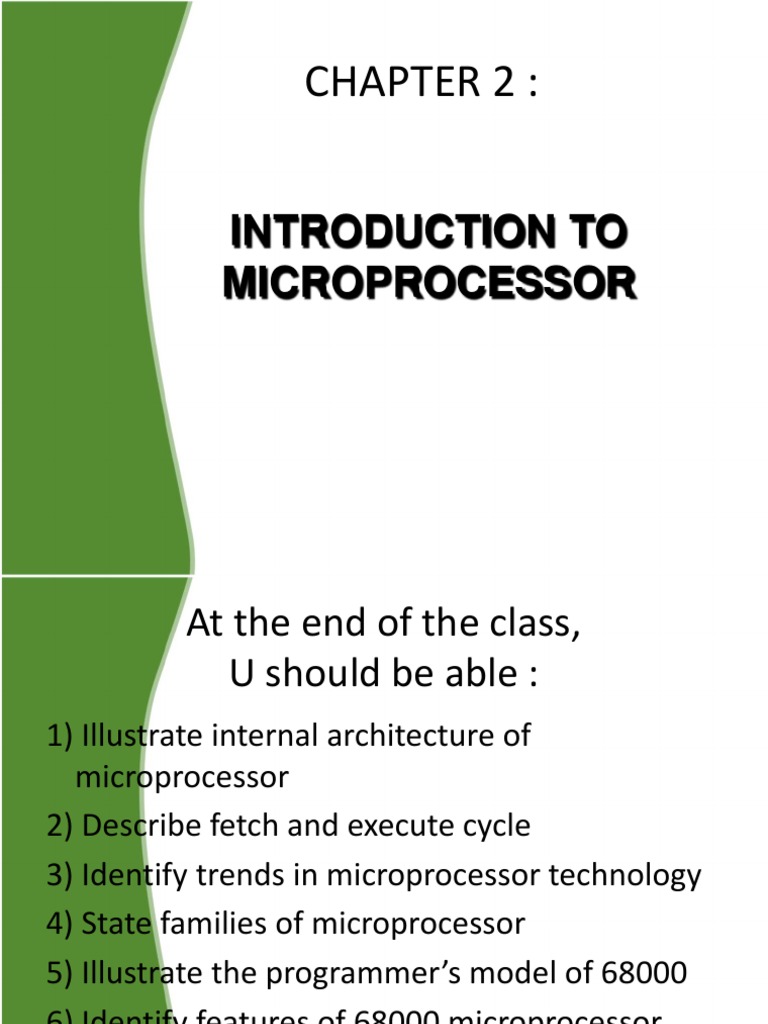 Chapter 2 Introduction To Microprocessor | PDF | Central Processing Unit | Instruction Set