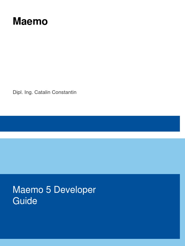 Maemo - I - Introduction To Maemo | PDF | Desktop Environment | Operating System