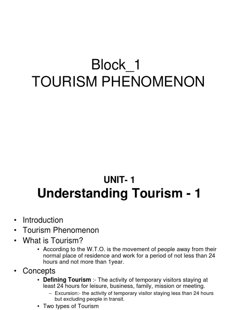 Understanding Tourism Basics | PDF