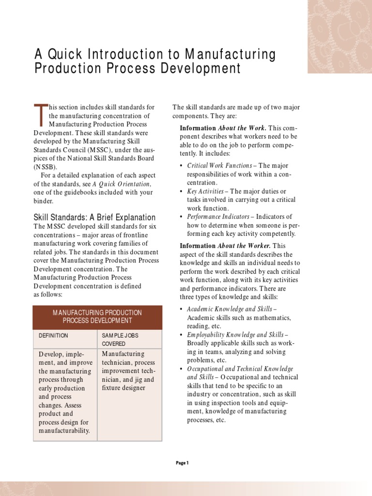 Production Process Development | PDF | Business
