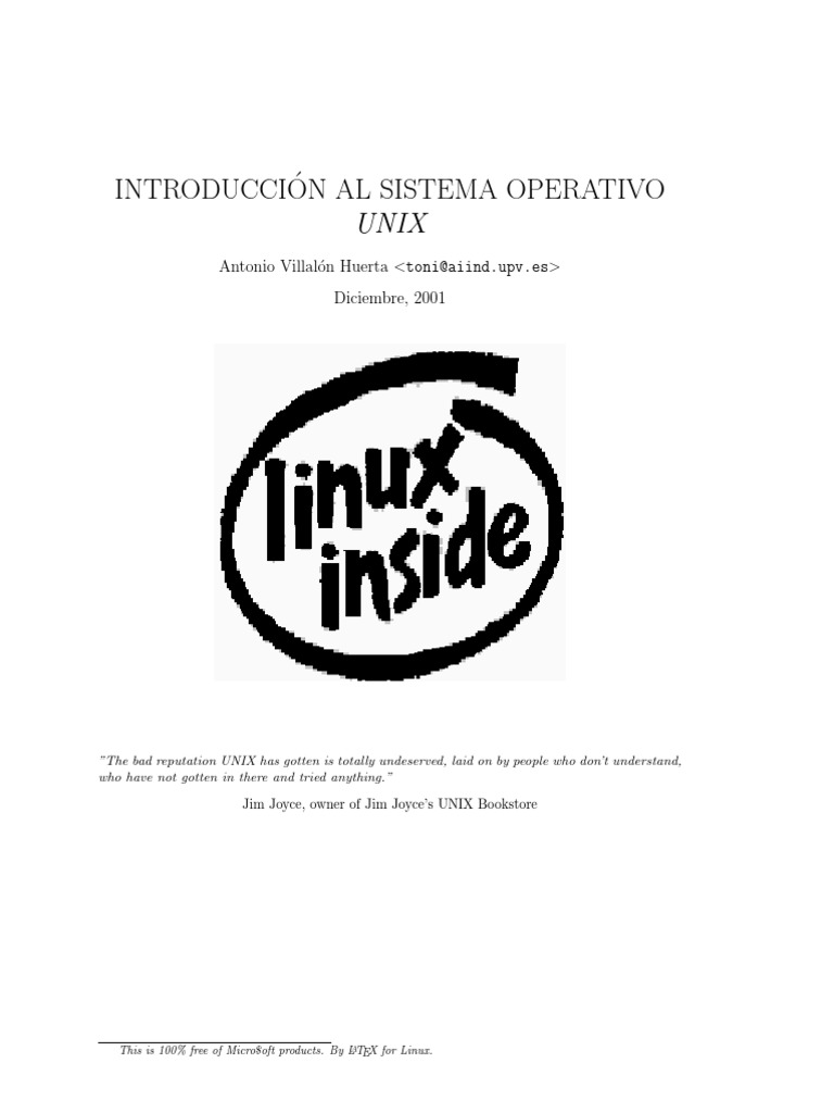 Villalon, Huerta Antonio - Introduccion Al Sistema Operativo Unix (PDF) | PDF | Unix | Archivo ...