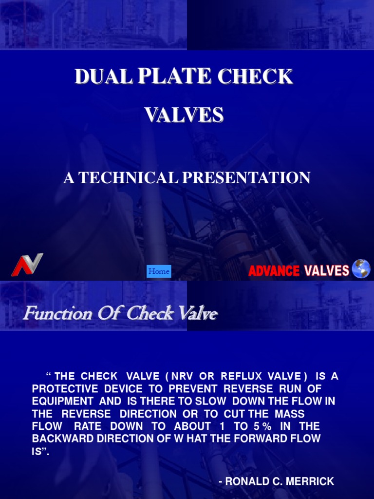 Dual Plate Check Valve | PDF | Valve | Liquids