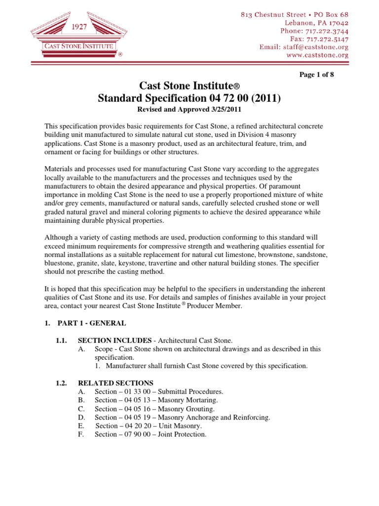 Cast Stone | PDF