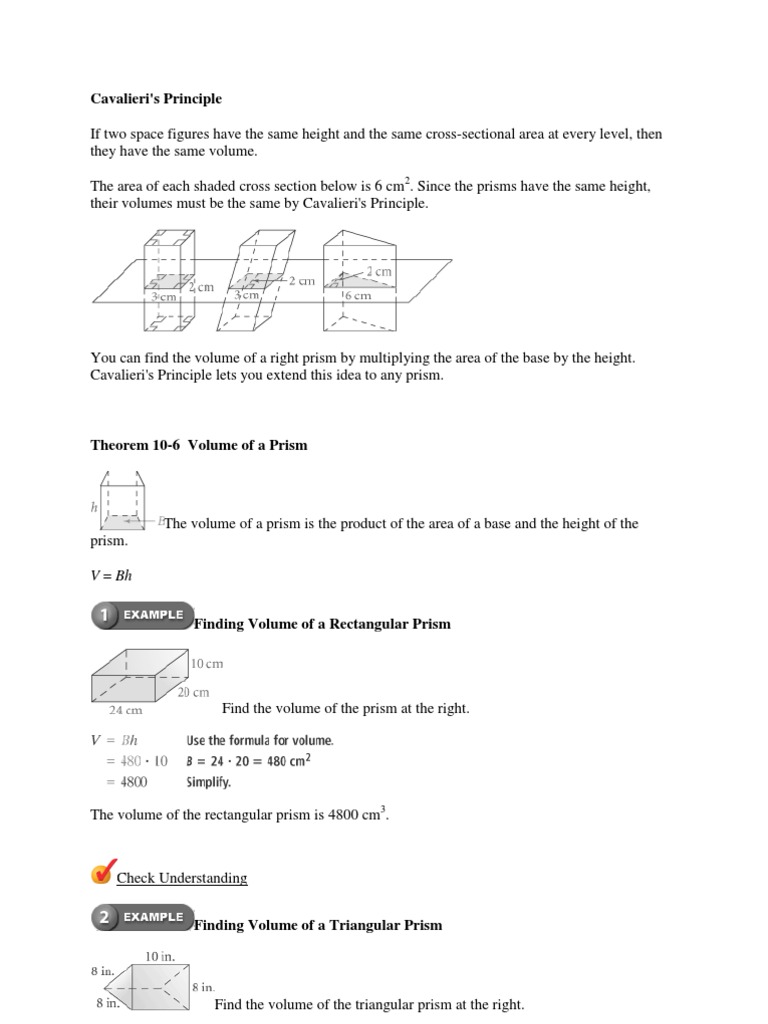 Cavalieri's Principle | PDF