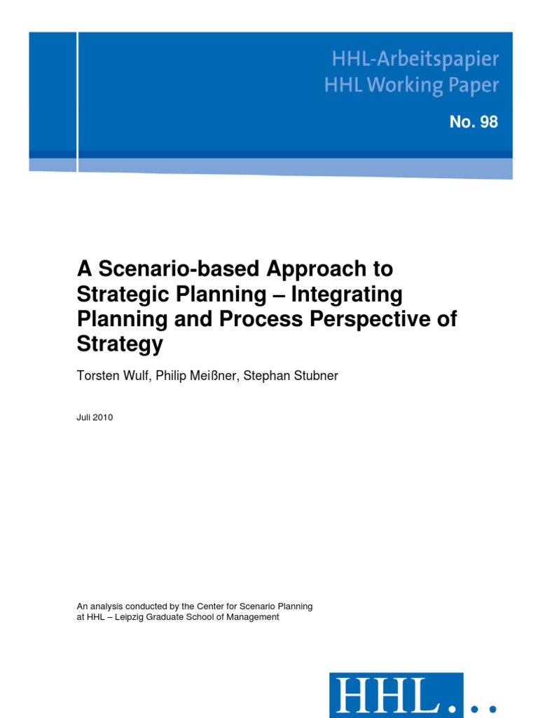 A Scenario-Based Approach To | PDF | Scenario Planning | Strategic ...