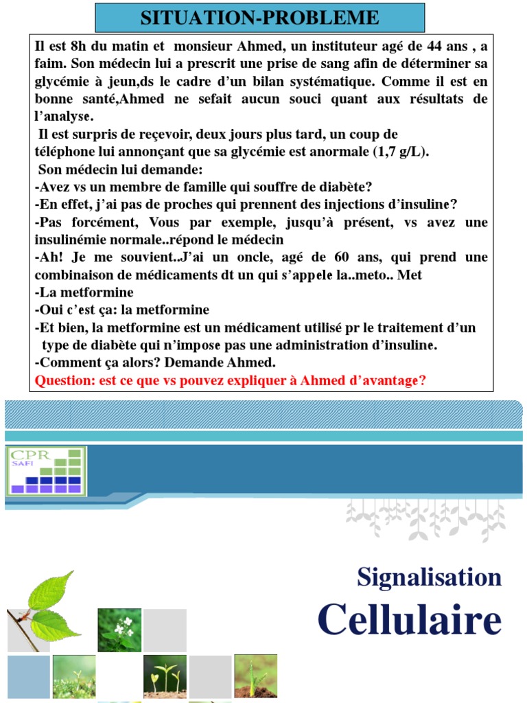 Signalisation Cellulaire | PDF | Transduction de signal | Signalisation ...