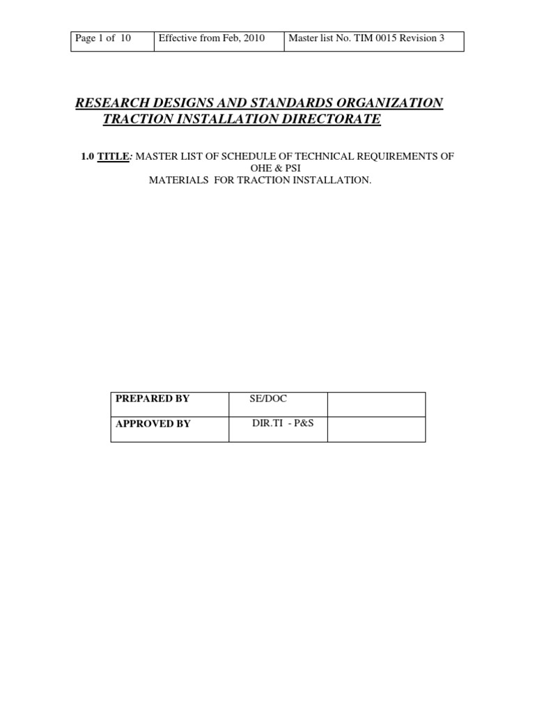 RDSO List | PDF | Business