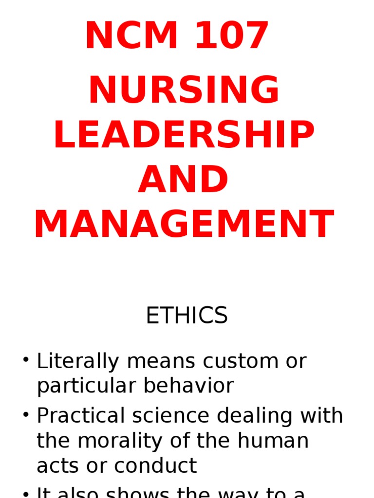 NCM 107 | Download Free PDF | Jurisprudence | Nursing