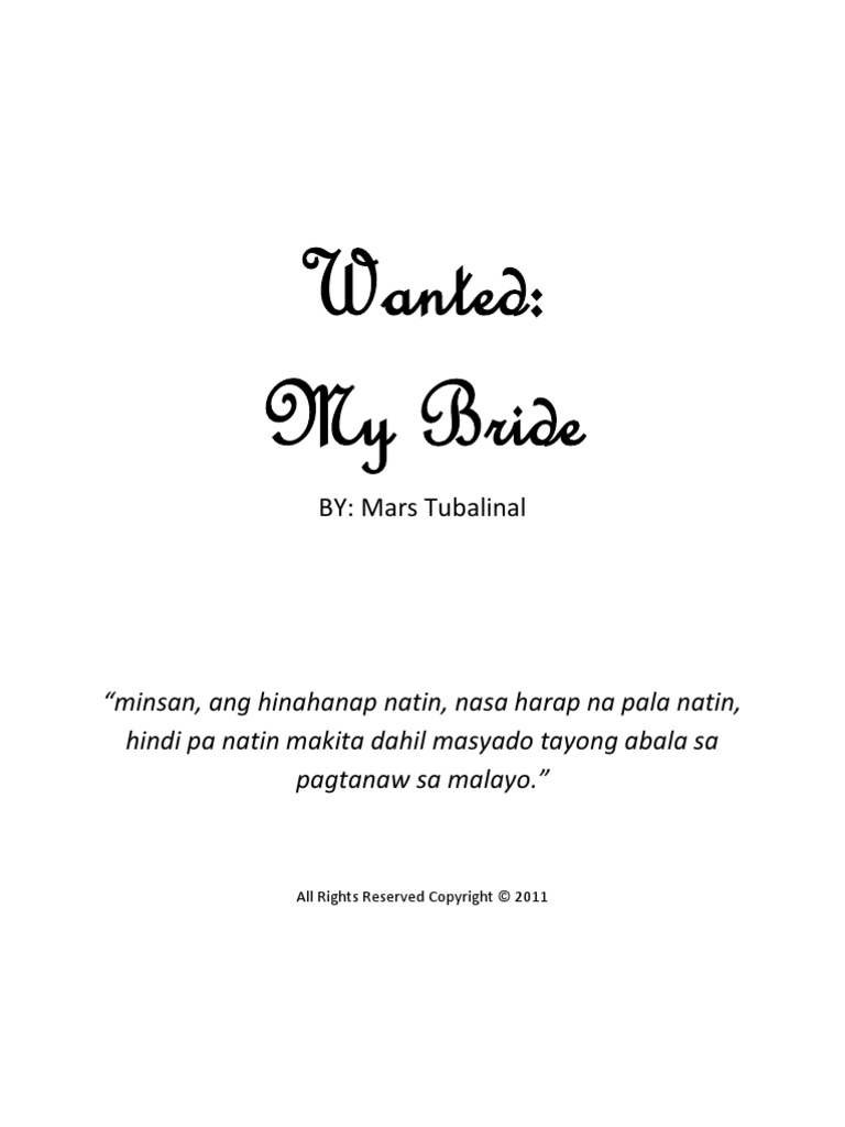 Wanted My Bride | PDF