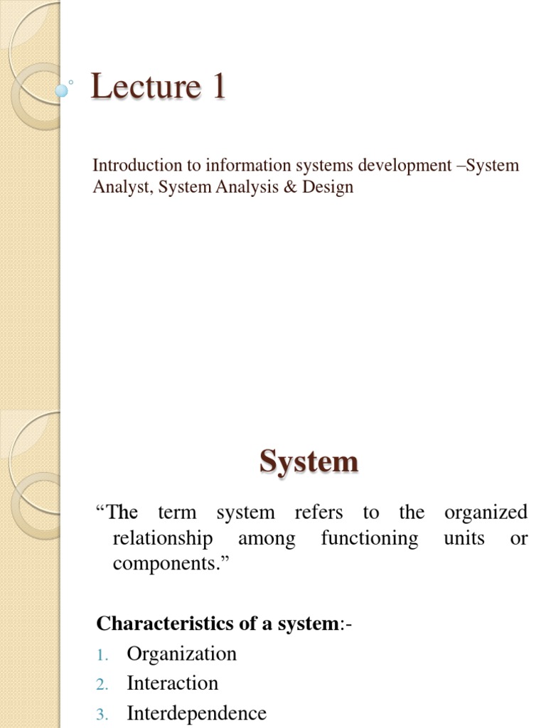 Introduction To Information Systems Development - System Analyst, System Analysis & Design | PDF ...