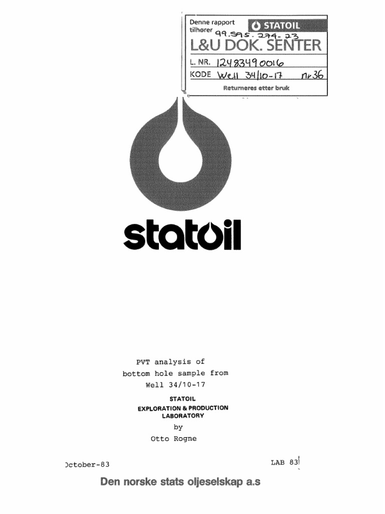 5 34-10-17 PVT Analysis of Bottom Hole Sample | PDF | Petroleum ...