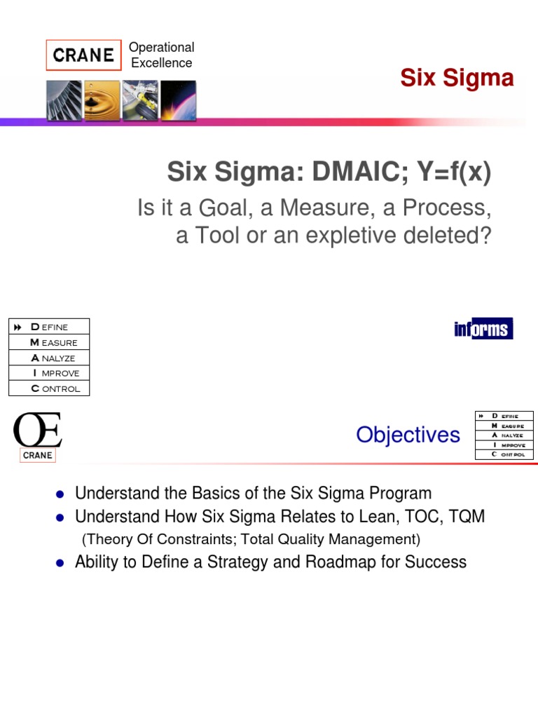 Six Sigma: DMAIC Y F (X) | PDF | Six Sigma | Analysis Of Variance