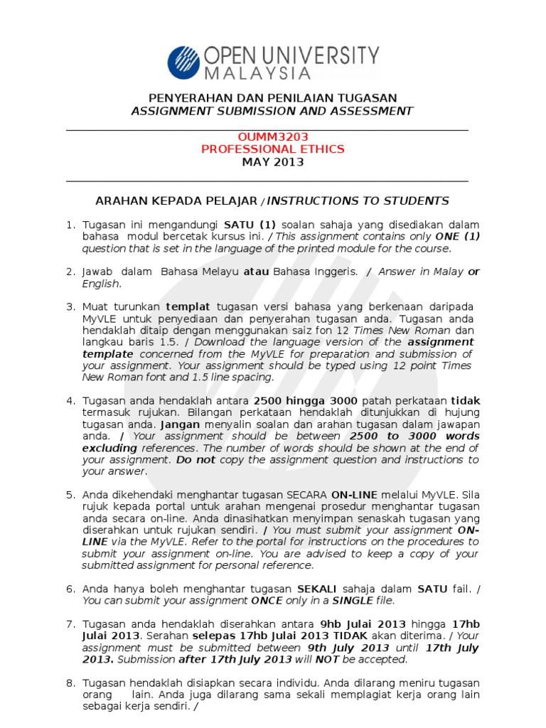 Contoh Soalan OUM | PDF