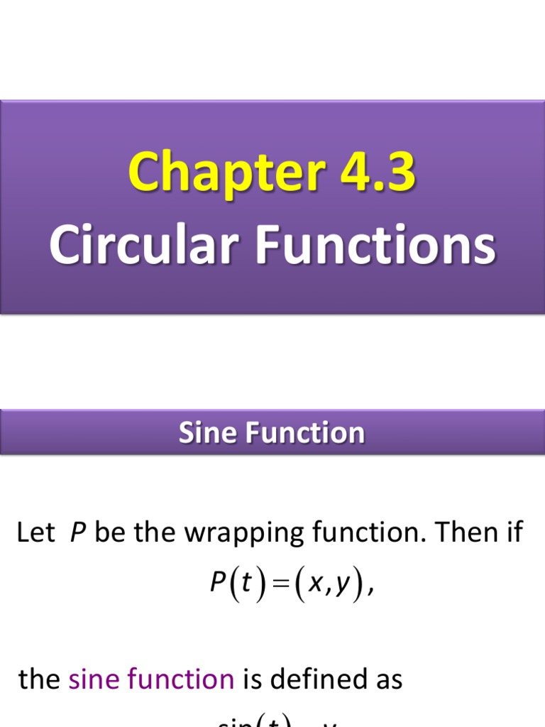 Circular Functions | PDF | Trigonometric Functions | Sine