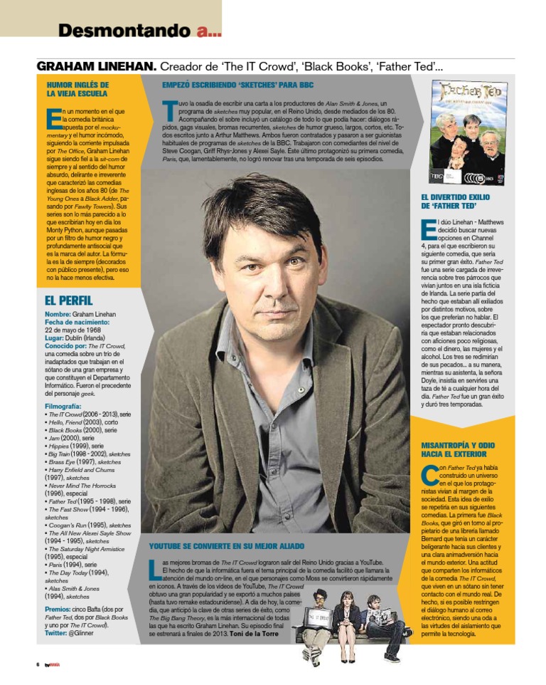 Desmontando A Graham Linehan (The IT Crowd, Black Books, Father Ted ...