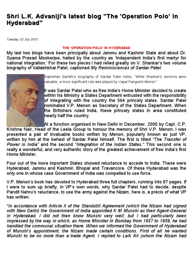 Shri Shri L L..K K. - Advaniji Advaniji''s Latest Blog S Latest Blog ...