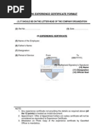 Form 60 Working Certificate Sample | PDF