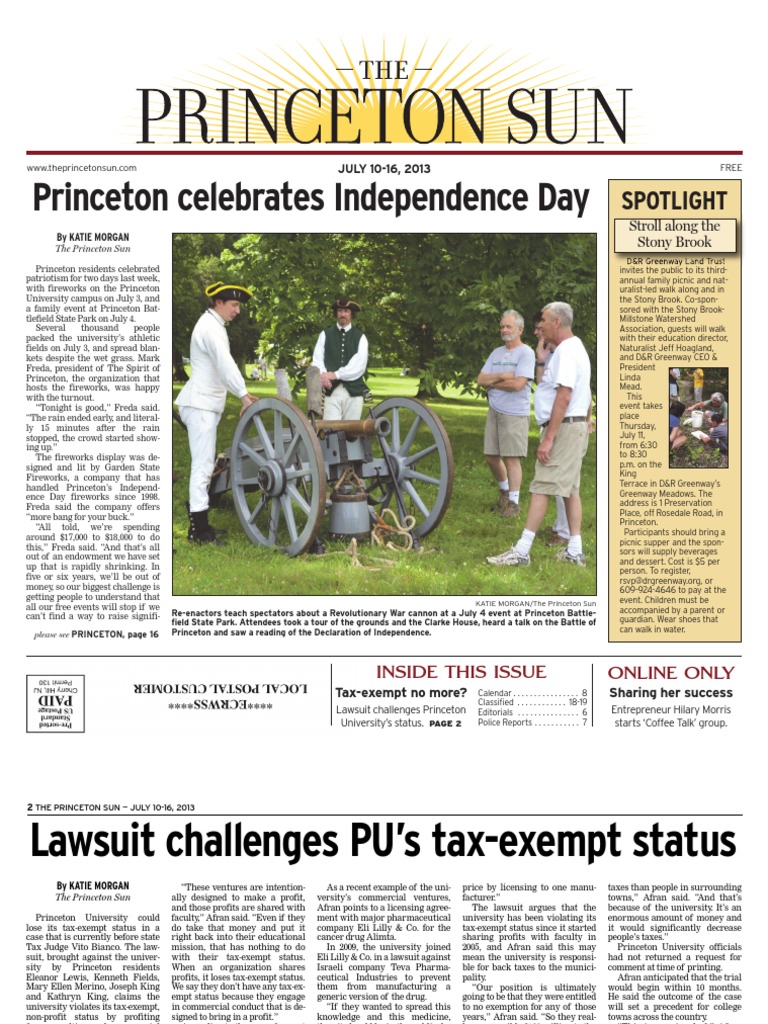 Princeton Celebrates Independence Day: Spotlight | PDF | Princeton ...