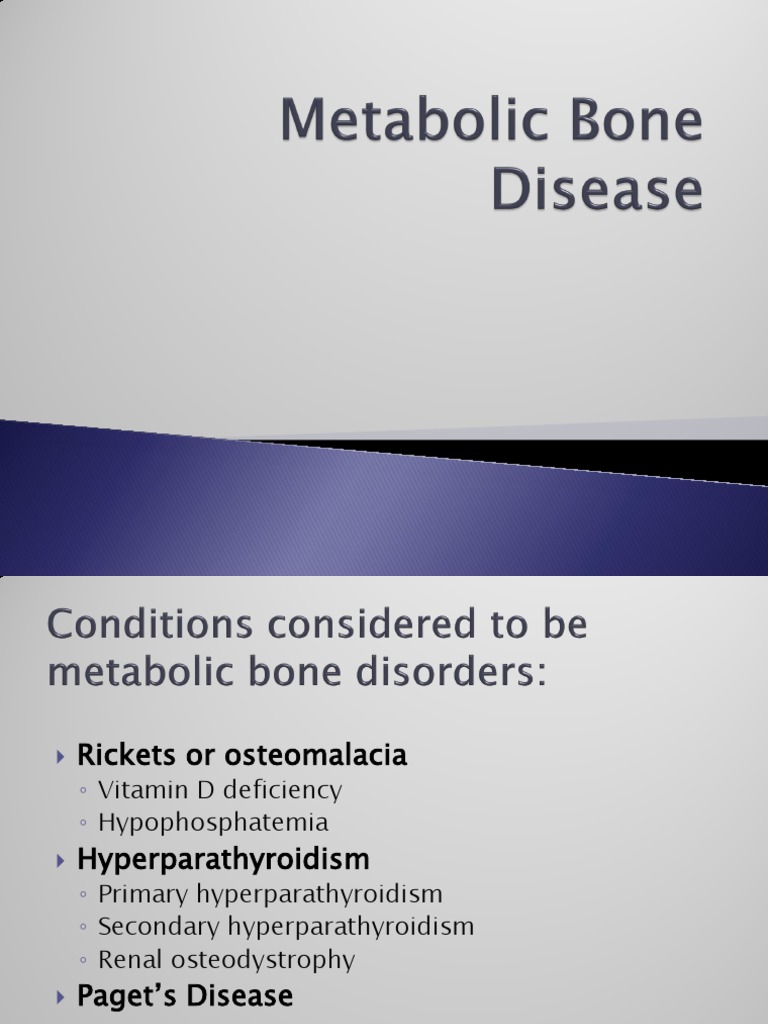 Metabolic Bone Diseases | PDF | Bone | Osteoporosis