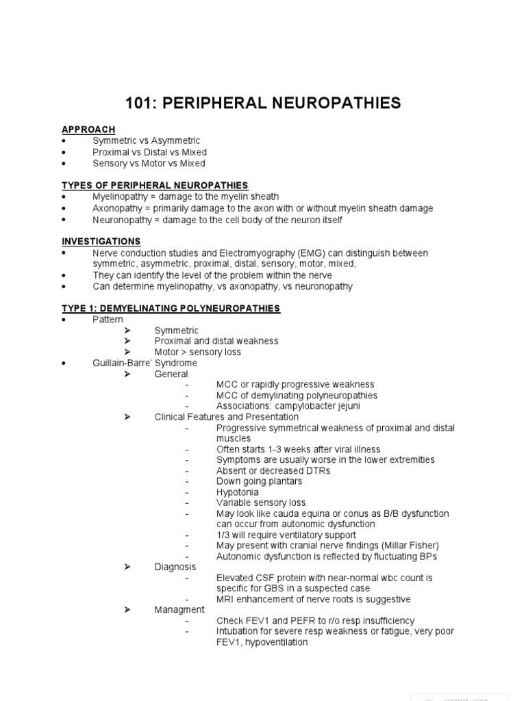 Peripheral Neuropathies FOR CLASSIFICATION | PDF | Elbow | Peripheral ...