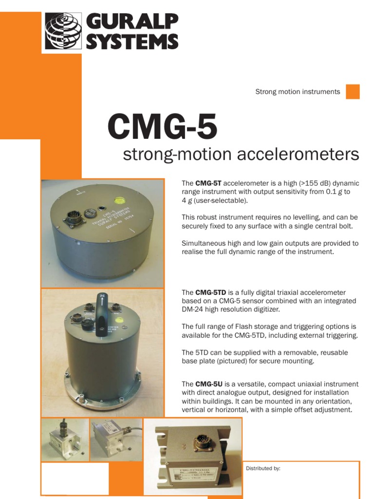 Strong-Motion Accelerometers: Distributed by | PDF | Accelerometer ...